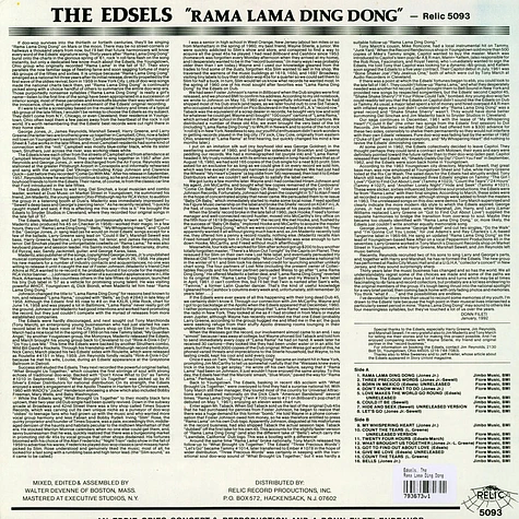 The Edsels - Rama Lama Ding Dong - Vinyl LP - 1992 - US - Original | HHV