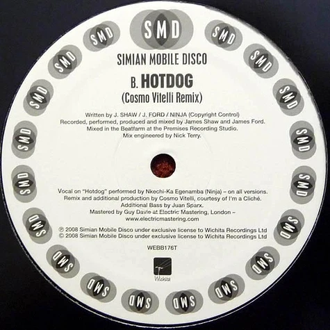 Simian Mobile Disco - Love (Beyond The Wizard's Sleeve Reanimation) / Hotdog (Cosmo Vitelli ...