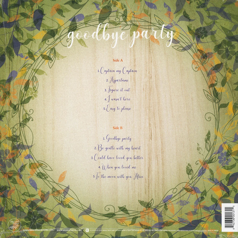 Jessica Heine - Goodbye Party - Vinyl LP - 2019 - CA | HHV