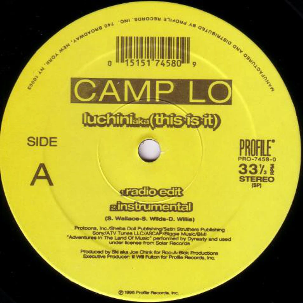 Camp Lo - Luchini Aka (This Is It) - Vinyl 12" - 1996 - US - Original | HHV