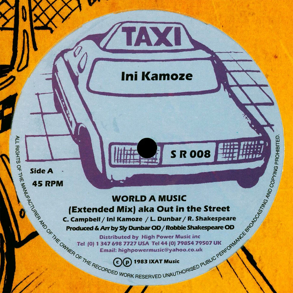 Ini Kamoze - World A Music Extended Mix / Out In The Street Dub - Vinyl ...