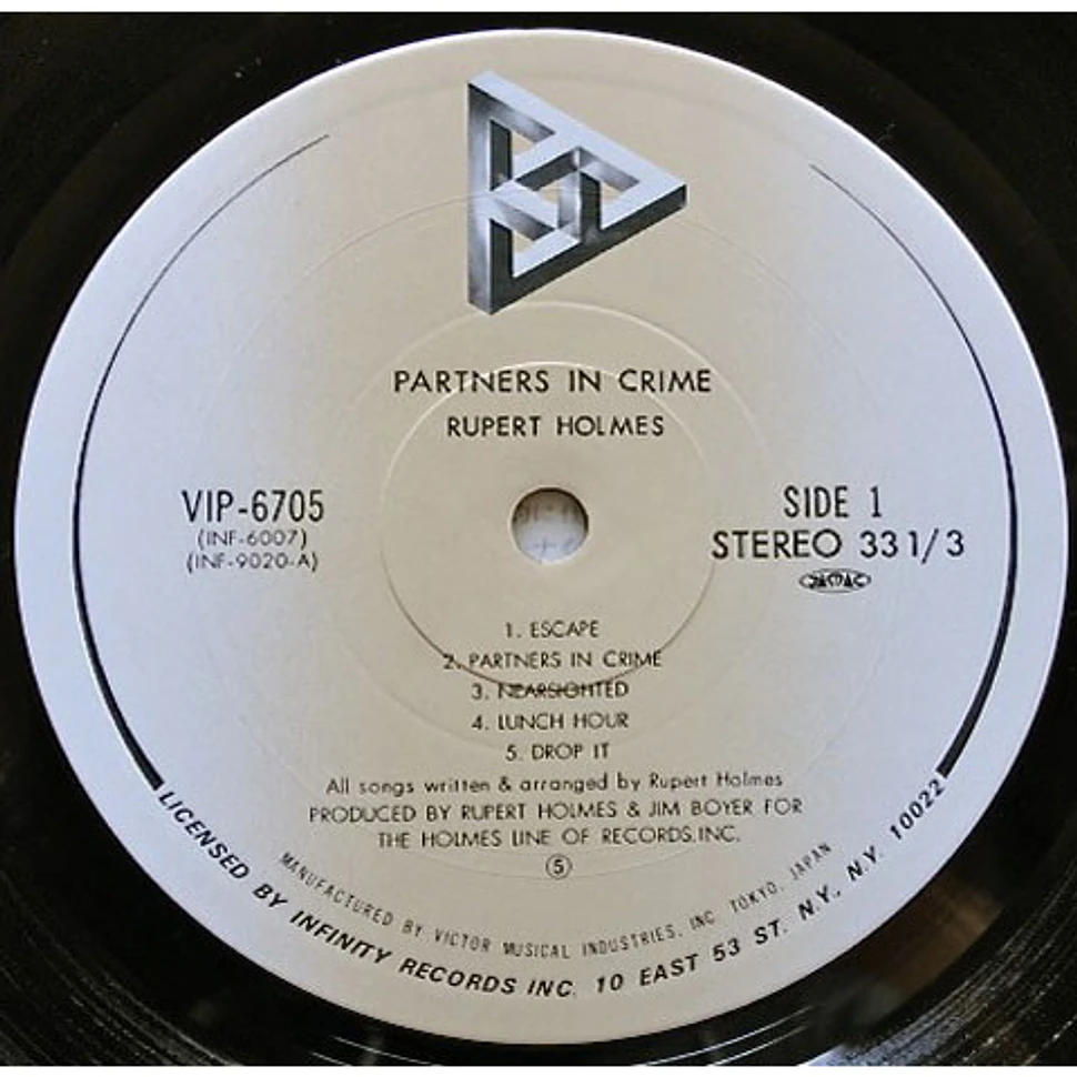 Rupert Holmes - Partners In Crime - Vinyl LP - 1979 - JP - Original | HHV