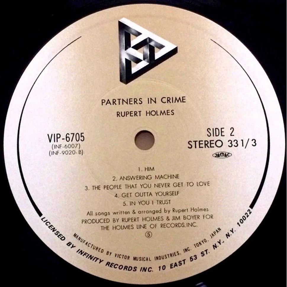 Rupert Holmes - Partners In Crime - Vinyl LP - 1979 - JP - Original | HHV