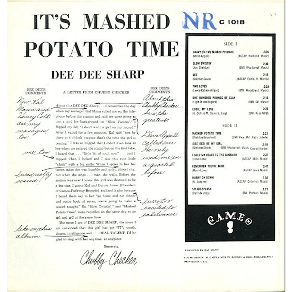 Dee Dee Sharp - It's Mashed Potato Time - Vinyl LP - 1962 - US ...