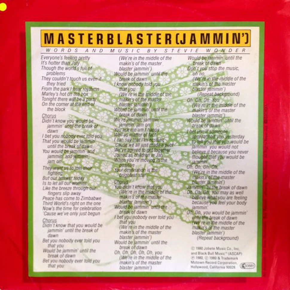 Stevie Wonder - Master Blaster - Vinyl 12" - 1980 - DE - Original | HHV