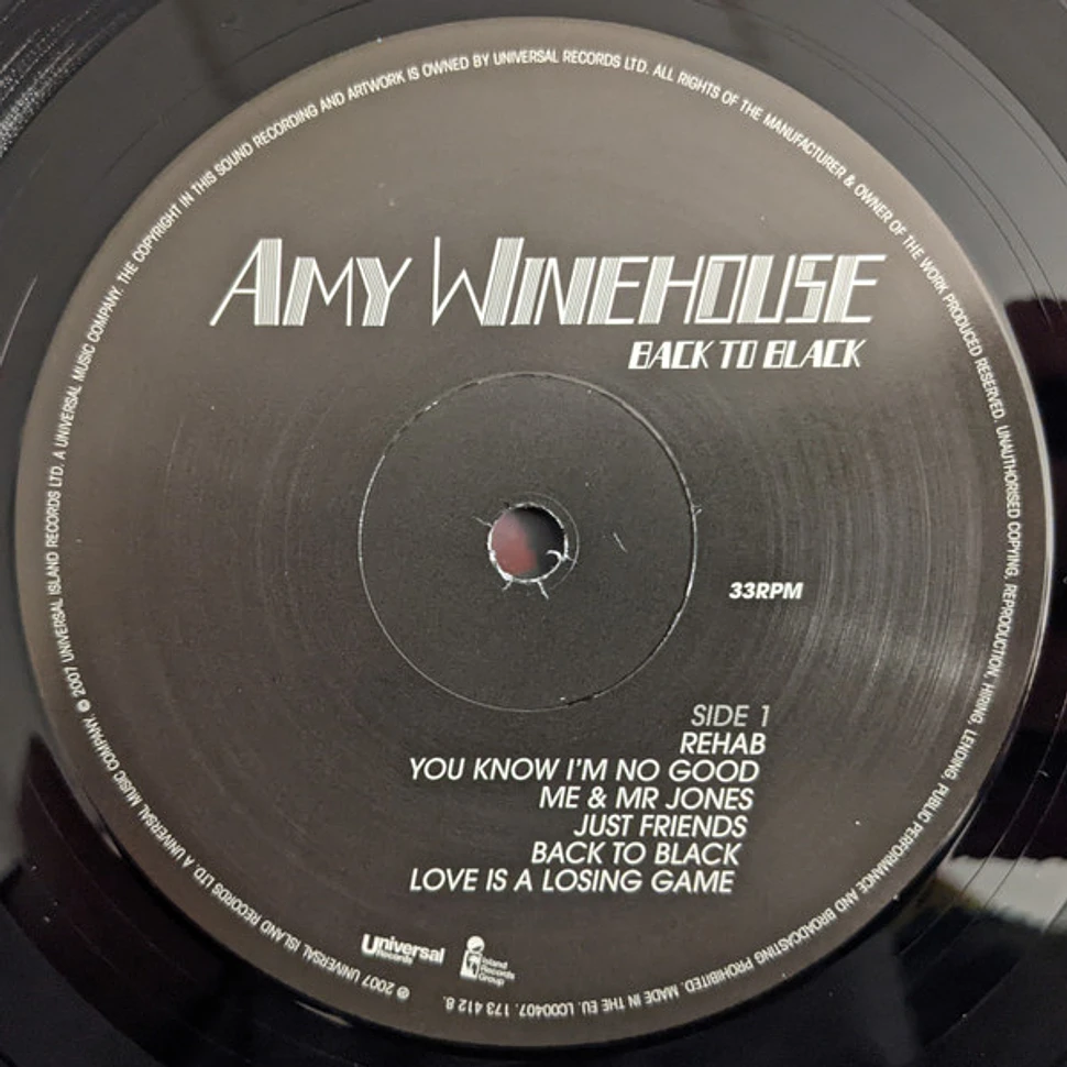Amy Winehouse - Back To Black - Vinyl LP - 2006 - EU - Original | HHV