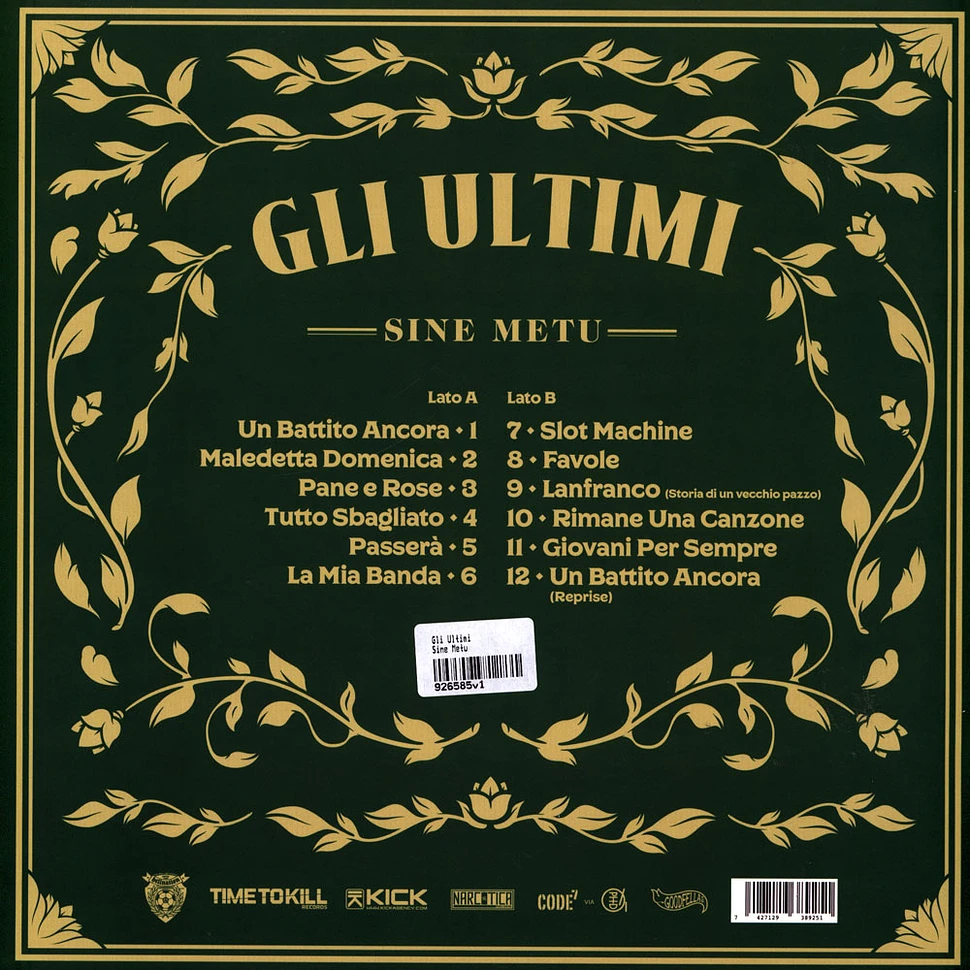 Gli Ultimi - Sine Metu - Vinyl LP - 2022 - EU | HHV