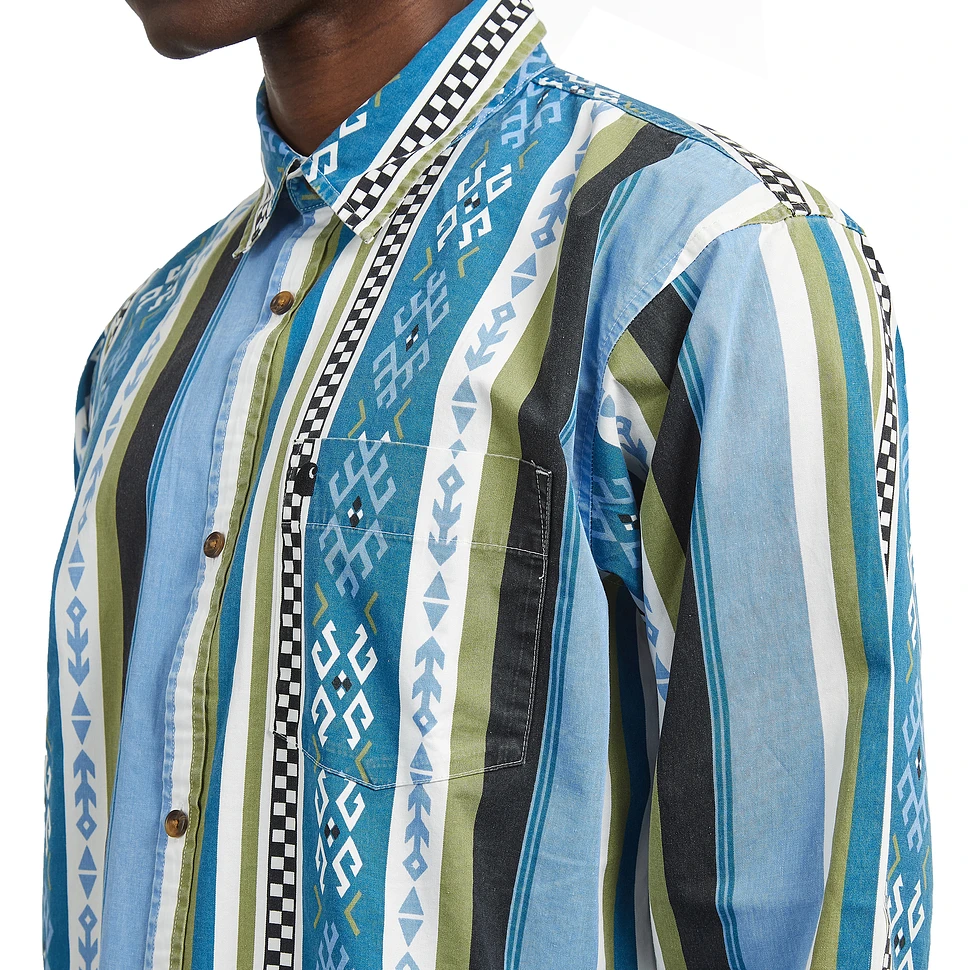 Carhartt WIP - L/S Coba Stripe Shirt (Coba Stripe / Piscine / Black ...