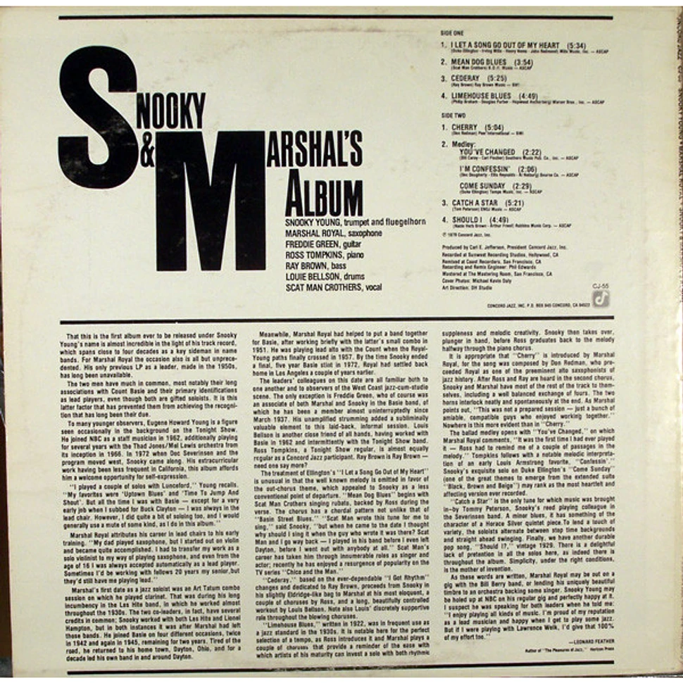 Snooky Young, Marshall Royal, Freddie Green, Ross Tompkins, Ray Brown ...