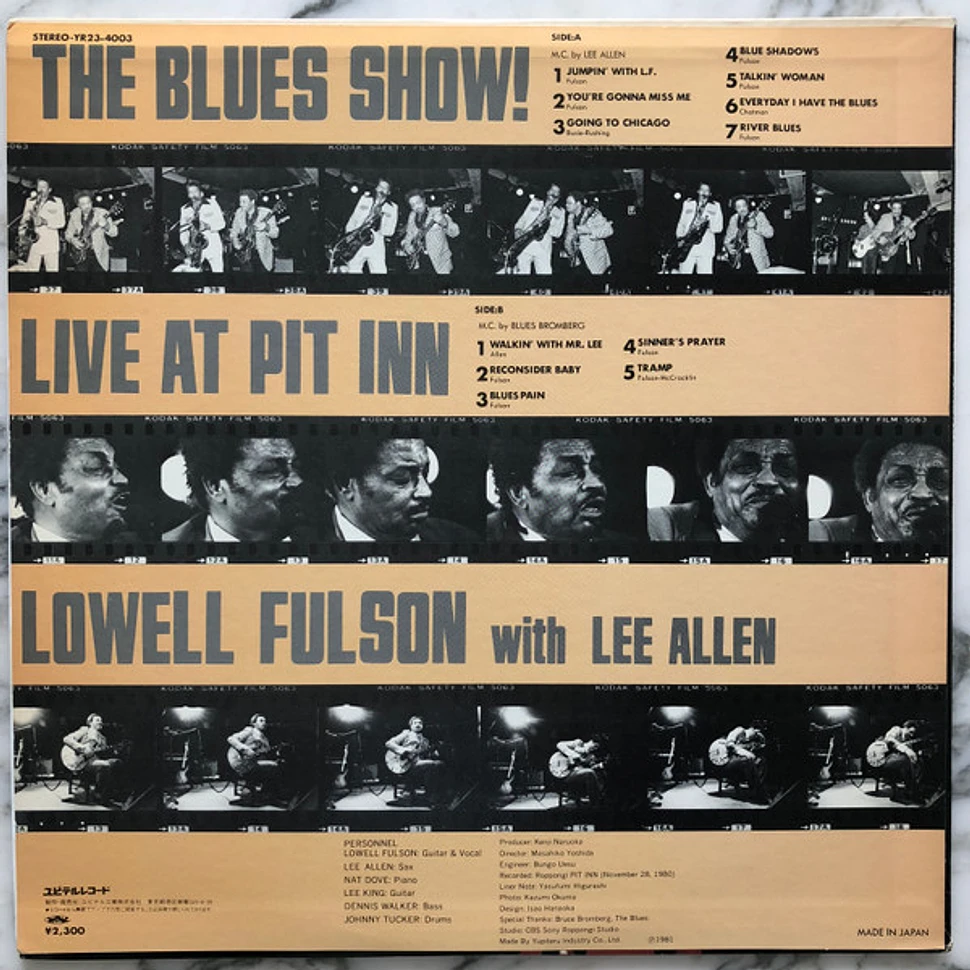 Lowell Fulson With Lee Allen - The Blues Show! Live At Pit Inn - Vinyl ...