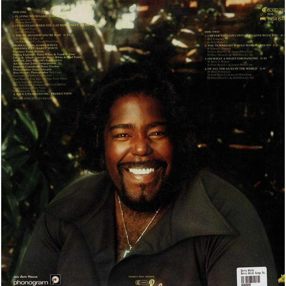 Barry White - Barry White Sings For Someone You Love - Vinyl LP - 1977 ...