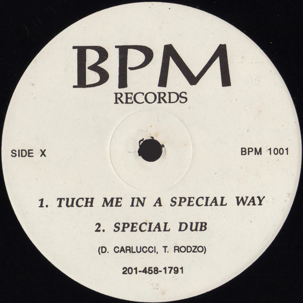 Dave Carlucci & Tony Rodriguez - Tuch Me In A Special Way - Vinyl 12 ...