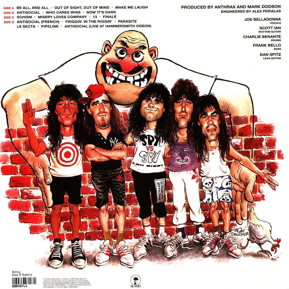 Anthrax State Of Euphoria Vinyl 2lp 1988 Eu Reissue Hhv
