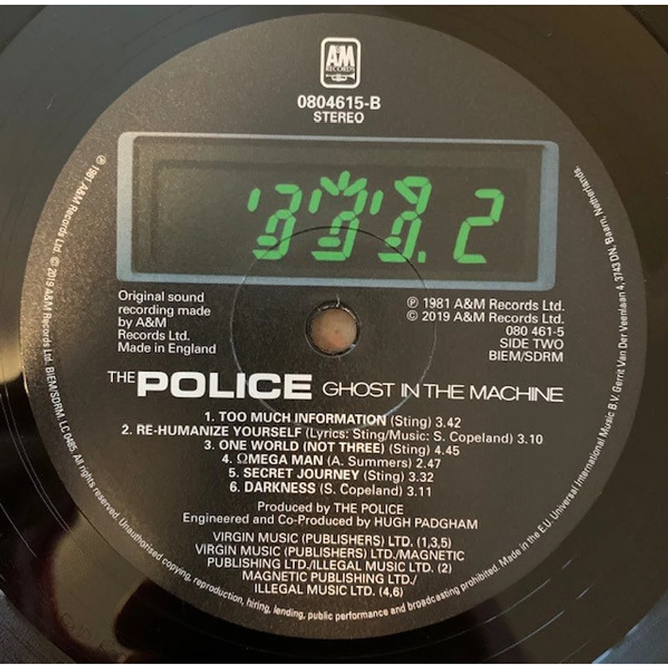 The Police - Ghost In The Machine - Vinyl LP - 2019 - EU - Reissue | HHV