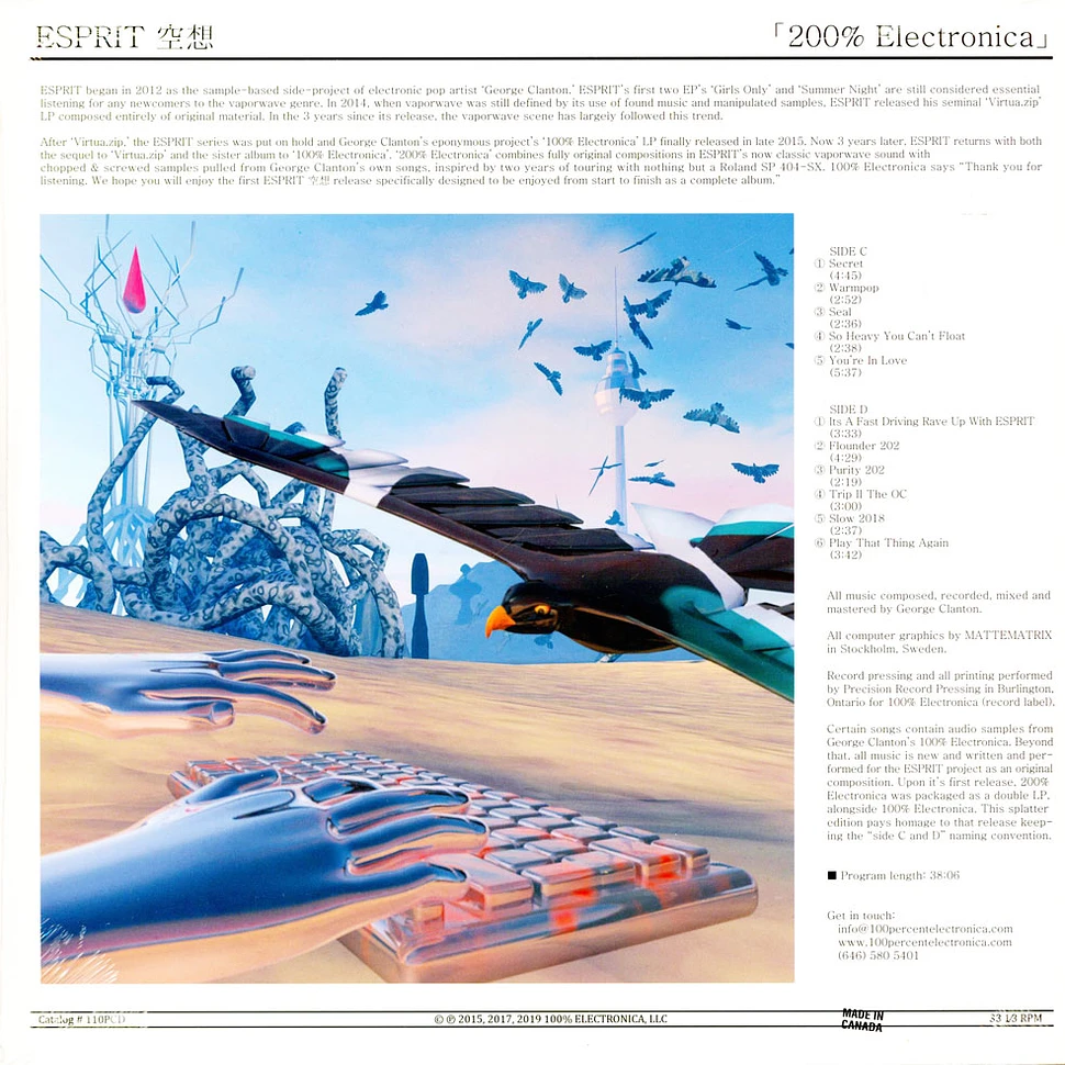 Esprit - 200% Electronica Green & Black Splattered Vinyl Edition ...