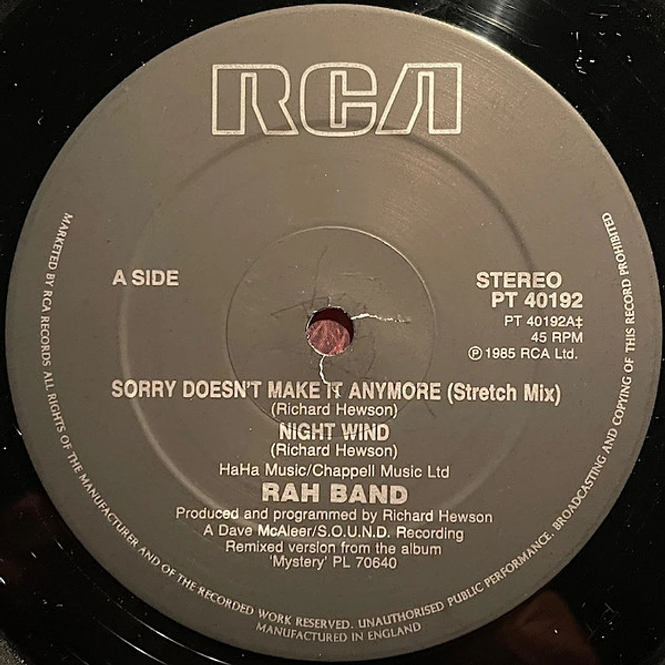 RAH Band - Sorry Doesn't Make It Anymore - Vinyl 12" - 1985 - EU ...