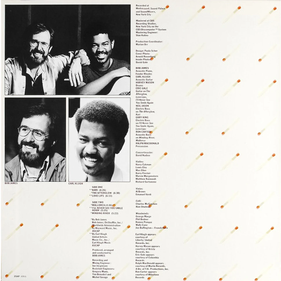 Bob James And Earl Klugh - One On One - Vinyl LP - 1979 - JP - Original | HHV