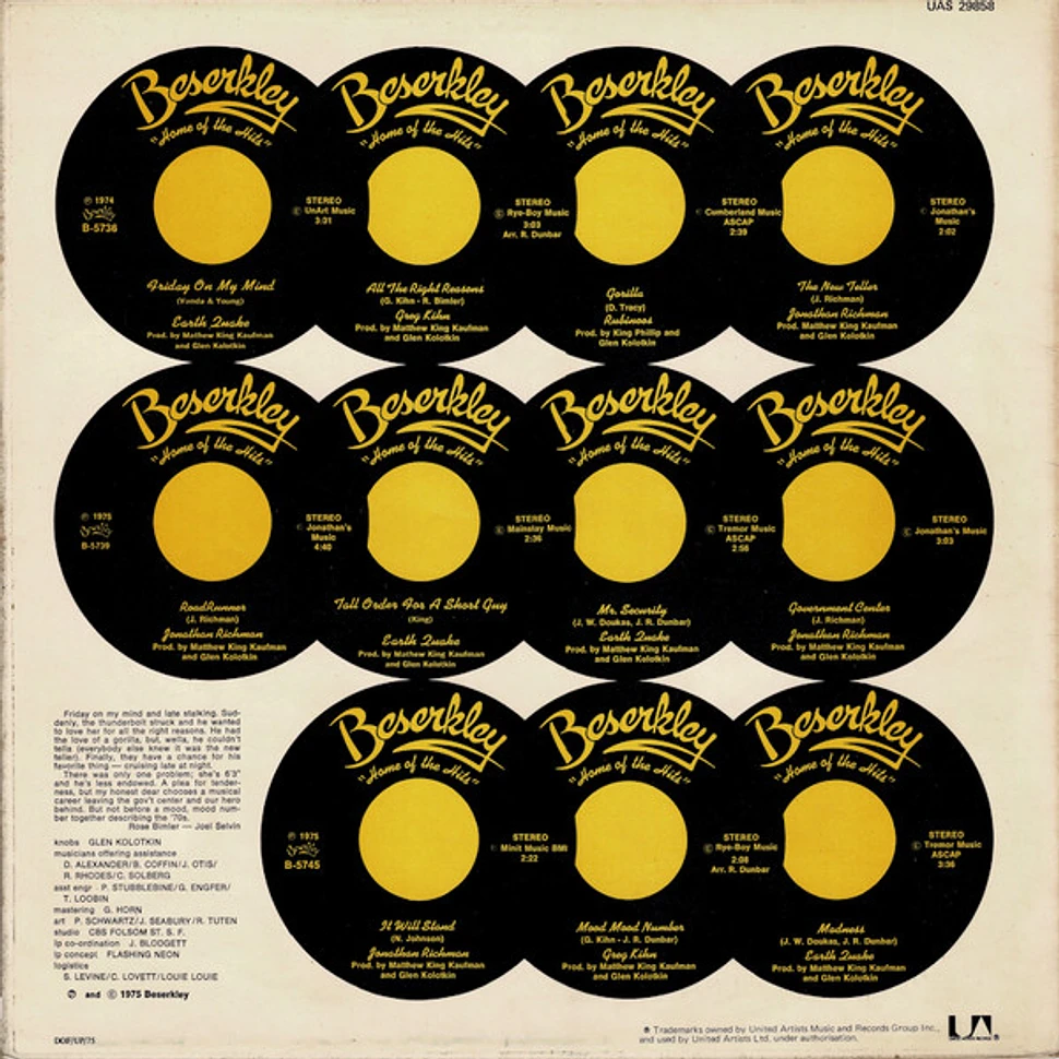 V.A. - Beserkley Chartbusters Volume 1 - Vinyl LP - 1975 - UK ...