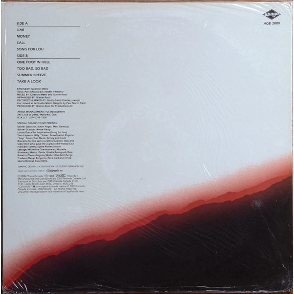 Walter Rossi - One Foot In Heaven, One Foot In Hell - Vinyl LP - 1984 ...