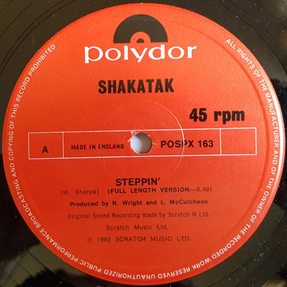 Shakatak - Steppin' - Vinyl 12" - 1980 - UK - Original | HHV