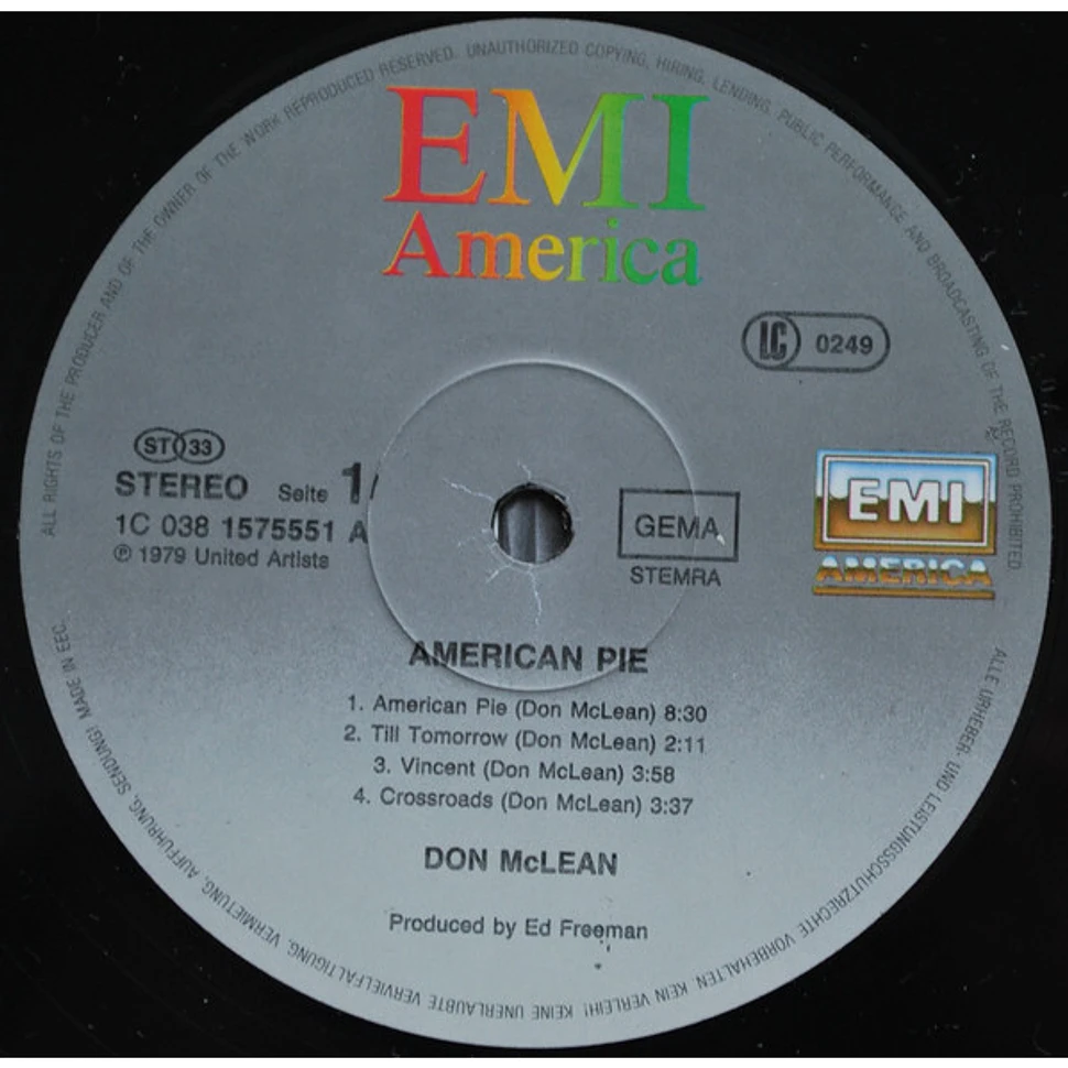 Don McLean - American Pie - Vinyl LP - 1984 - EU - Reissue | HHV