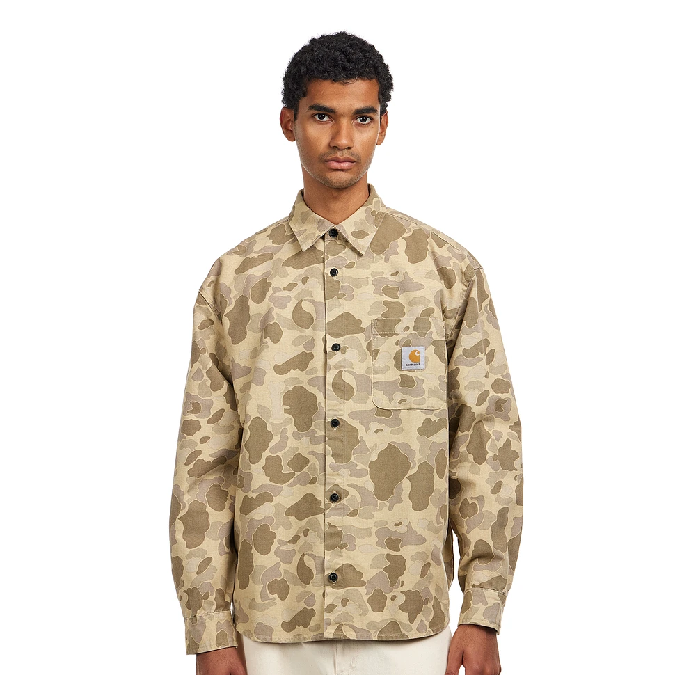 Carhartt WIP - L/S Duck Shirt "Hubbard" Canvas, 9 oz (Camo Duck ...