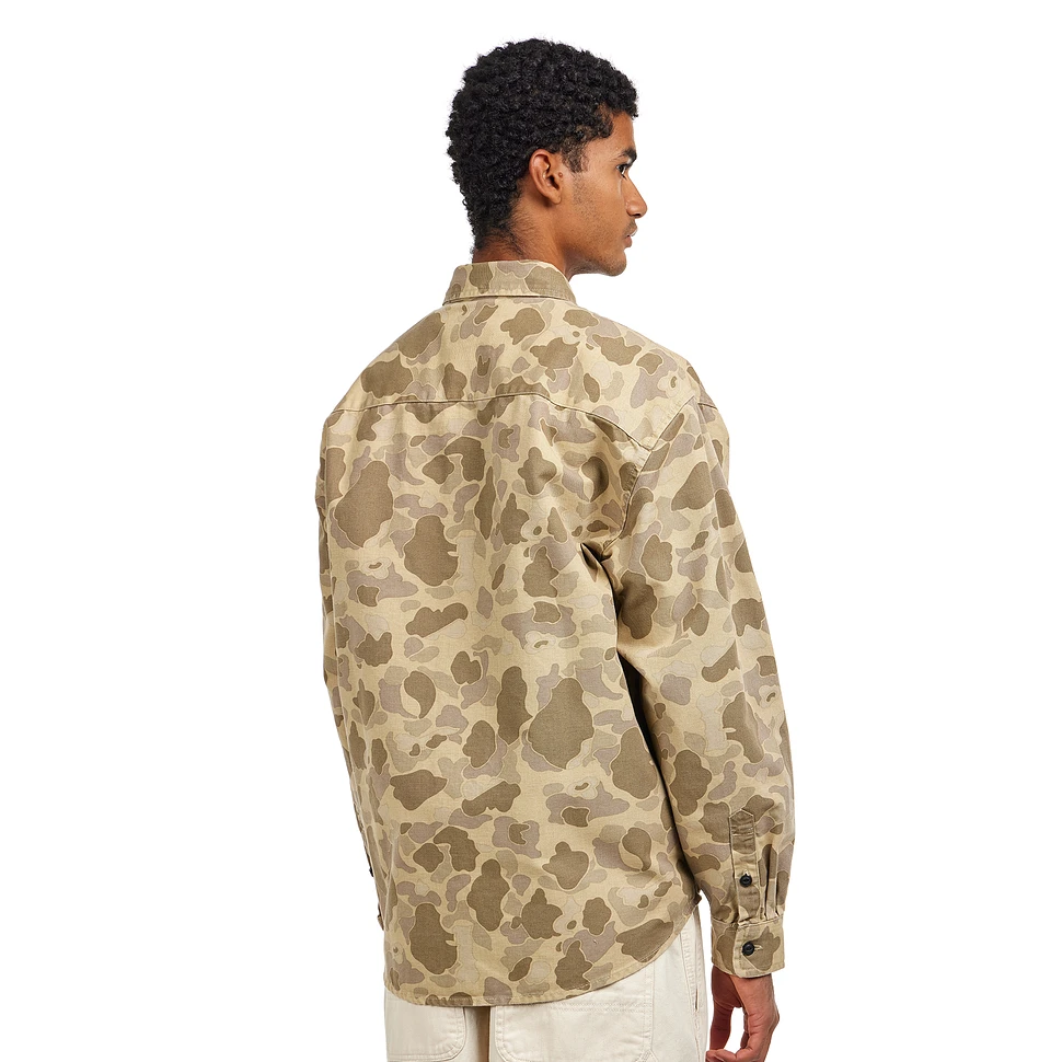 Carhartt WIP - L/S Duck Shirt "Hubbard" Canvas, 9 oz (Camo Duck ...
