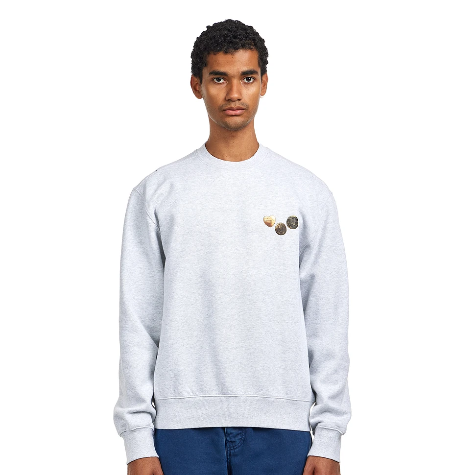 Carhartt WIP - Button Sweat (Ash Heather) | HHV