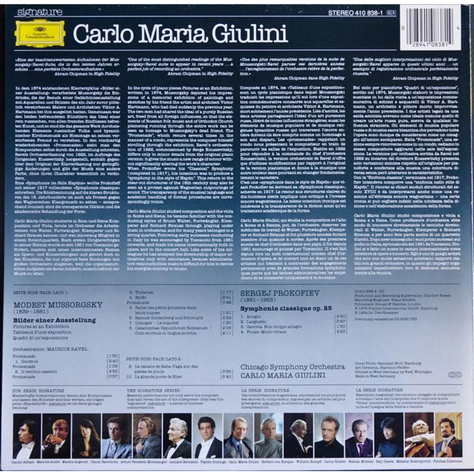 Carlo Maria Giulini, Chicago Symphony Orchestra, Modest Mussorgsky ...
