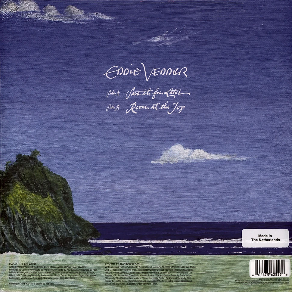 Eddie Vedder - Save It For Later / Room At The Top Record Store Day ...