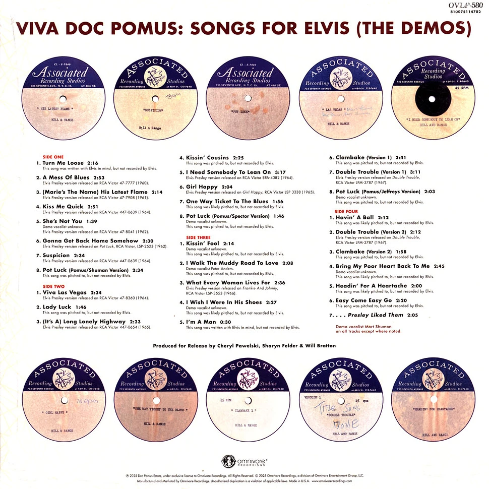Doc Pomus - Viva Doc Pomus: Songs For Elvis The Demos Record Store Day ...