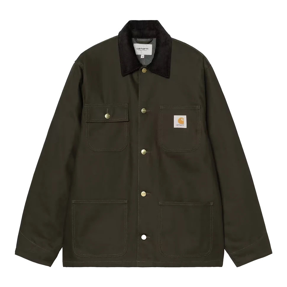 Carhartt WIP - Michigan Coat "Dearborn" Canvas, 11.3 oz (Olive / Black ...