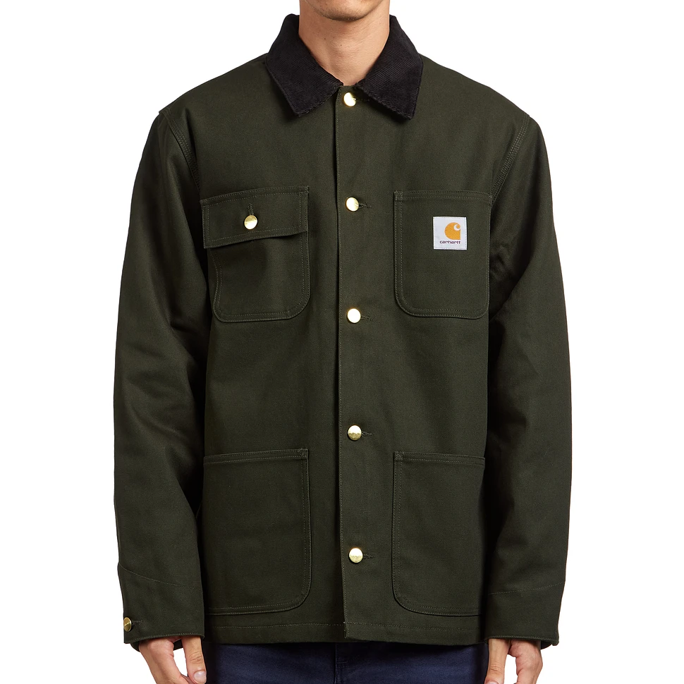 Carhartt WIP - Michigan Coat "Dearborn" Canvas, 11.3 oz (Olive / Black ...