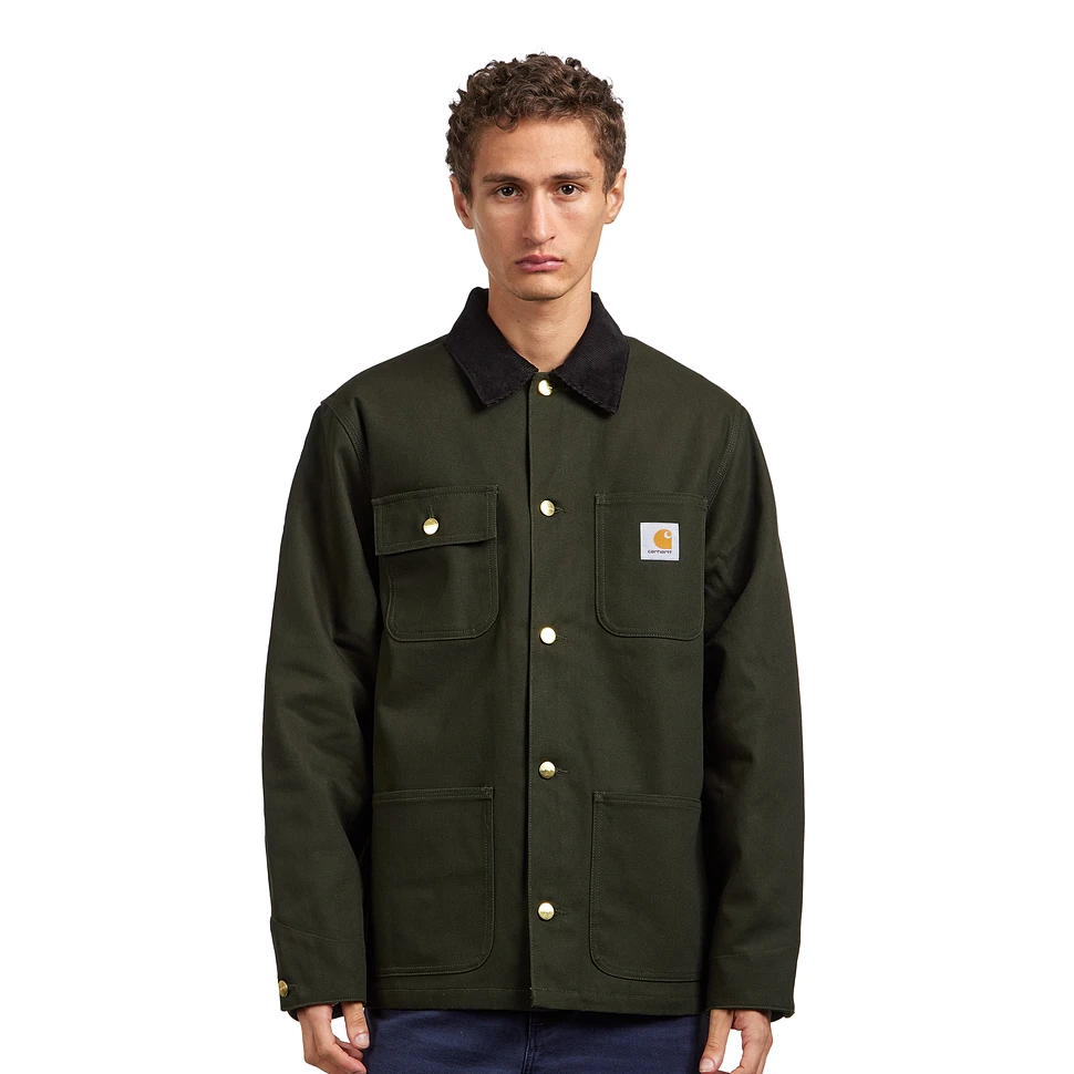 Carhartt WIP - Michigan Coat "Dearborn" Canvas, 11.3 oz (Olive / Black ...