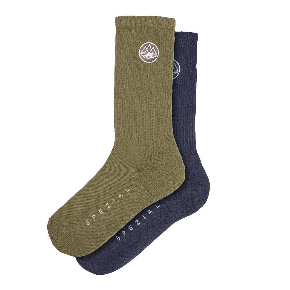 adidas Spezial - Mod Trefoil SPZL Socks (Night Navy / Focus Olive) | HHV