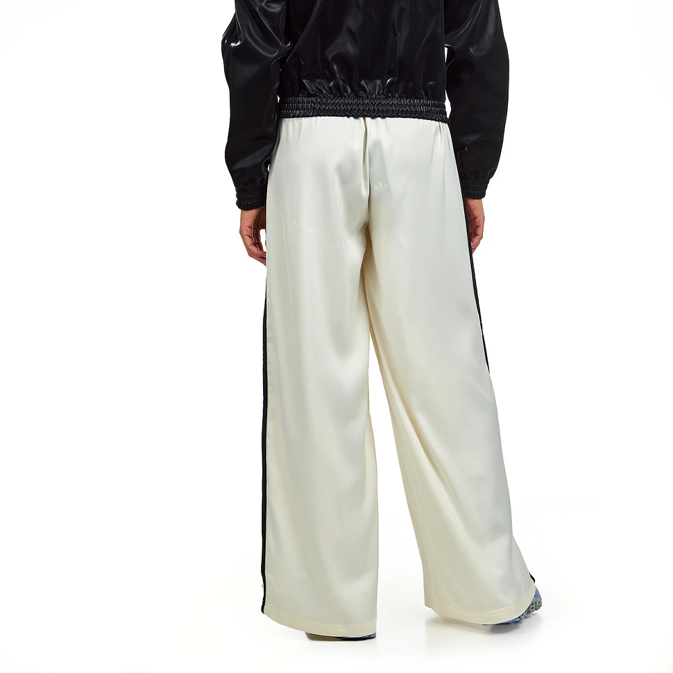 adidas - Adicolor Satin Wide Leg Track Pants (Cream White / Black) | HHV