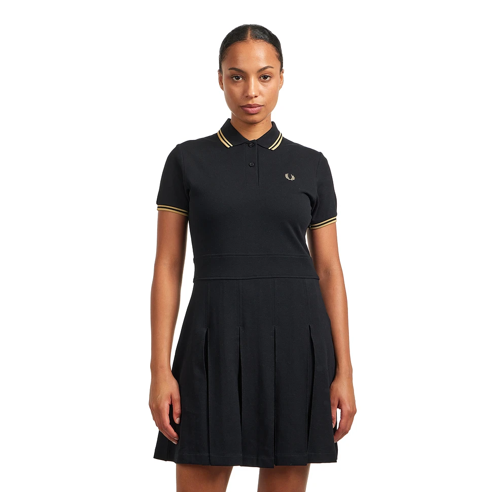 Fred Perry - Tipped Pleated Tennis Dress (Black) | HHV