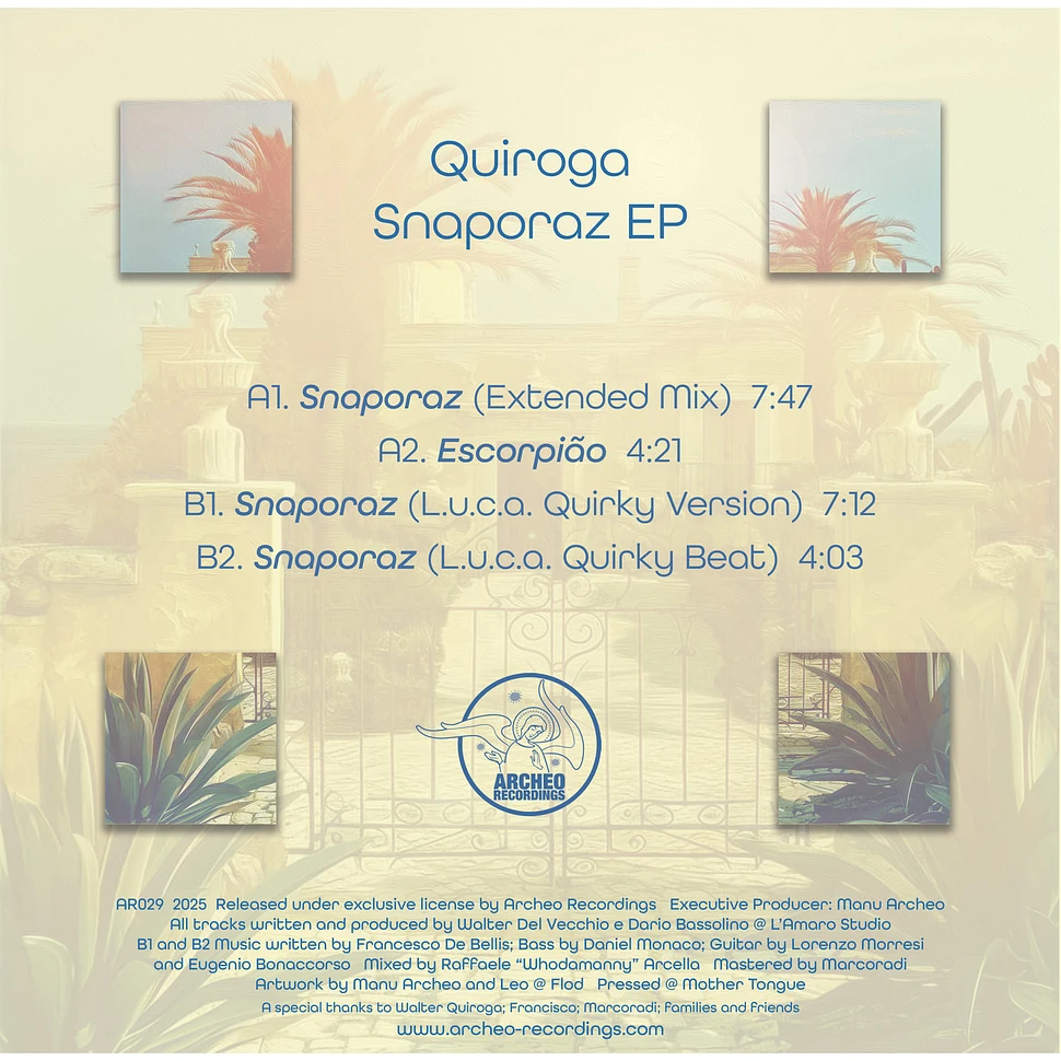 Quiroga - Snaporaz Ep Record Store Day 2025 Edition - Vinyl 12" - 2025 ...