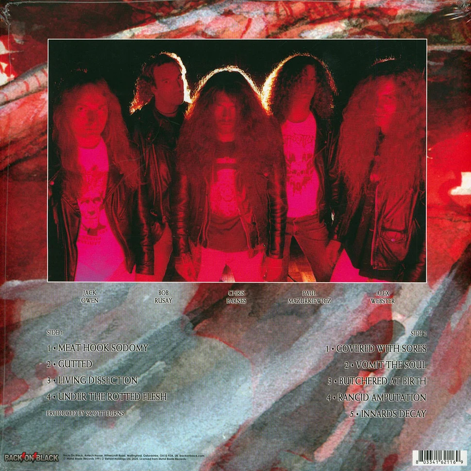 Cannibal Corpse - Butchered At Birth White With Red Splatter Vinyl ...