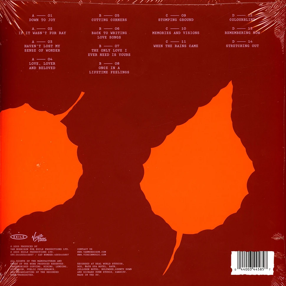 Van Morrison - Remembering Now Orange Vinyl Edition - Vinyl 2LP - 2025 ...