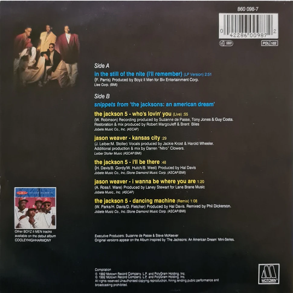 Boyz II Men - In The Still Of The Nite (I'll Remember) - Vinyl 7 ...