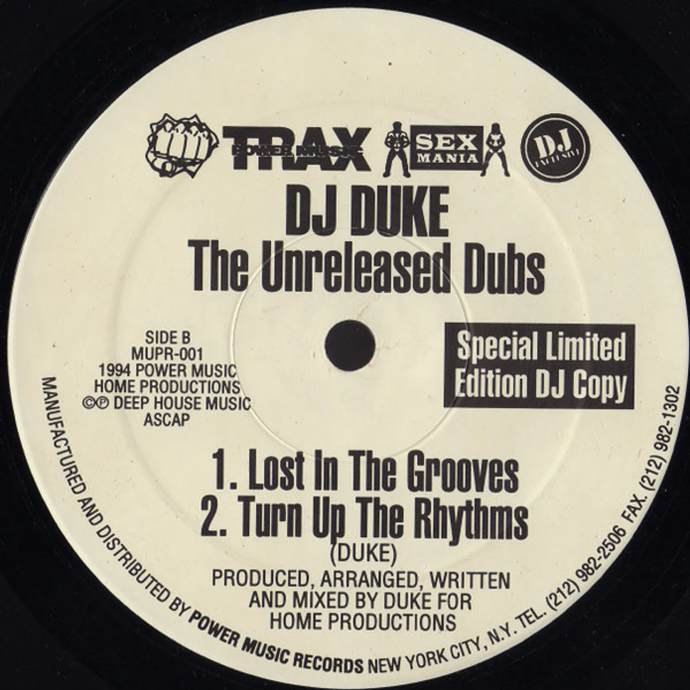 DJ Duke - The Unreleased Dubs - Vinyl 12" - 1994 - US - Original | HHV