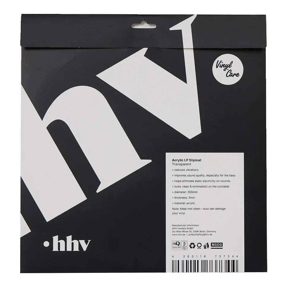 Acrylic LP Slipmat - Acryl Slipmat | HHV