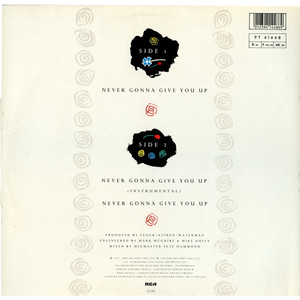 Rick Astley - Never Gonna Give You Up - Vinyl 12" - 1987 - Original | HHV