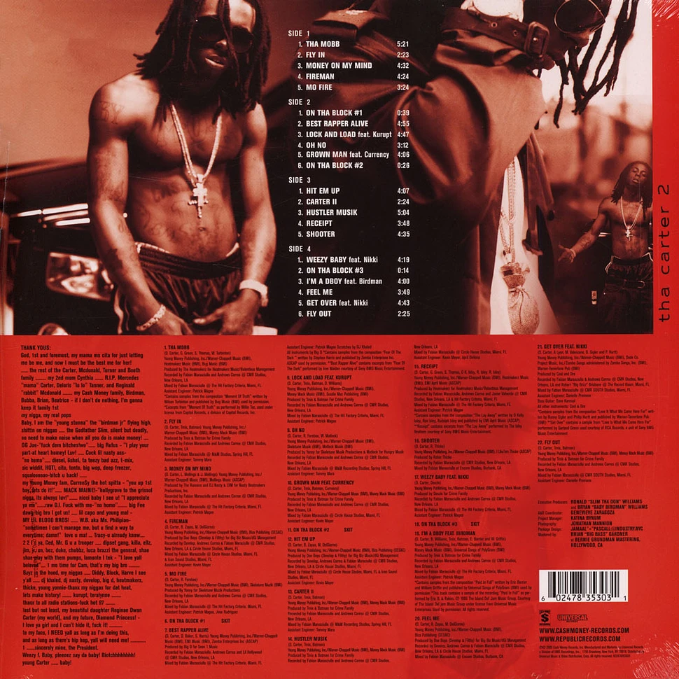 Lil Wayne - Tha Carter II - Vinyl 2LP - 2005 - US - Reissue | HHV