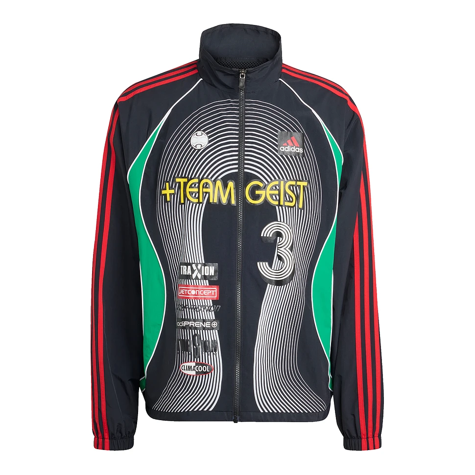 adidas - Teamgeist Moto Tracktop (Black / Green / Better Scarlet) | HHV