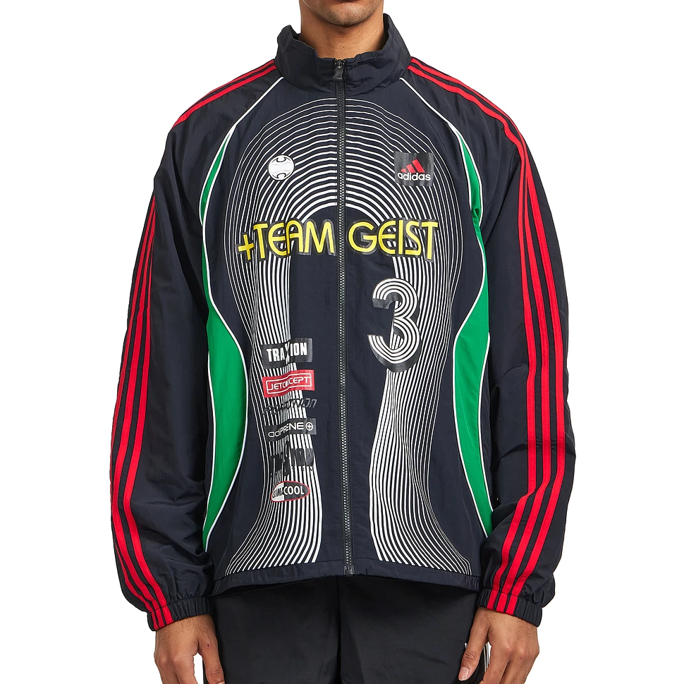 adidas - Teamgeist Moto Tracktop (Black / Green / Better Scarlet) | HHV