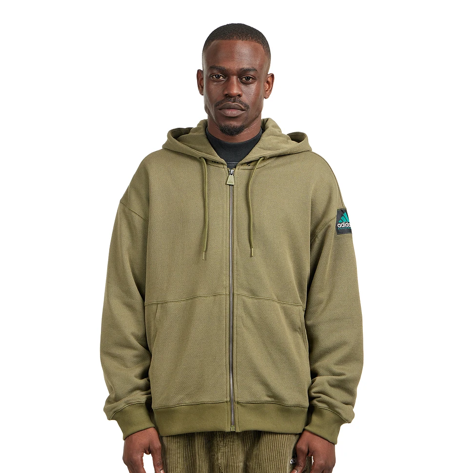 adidas - Equipment Reflective Full-Zip Hoodie (Focus Olive) | HHV