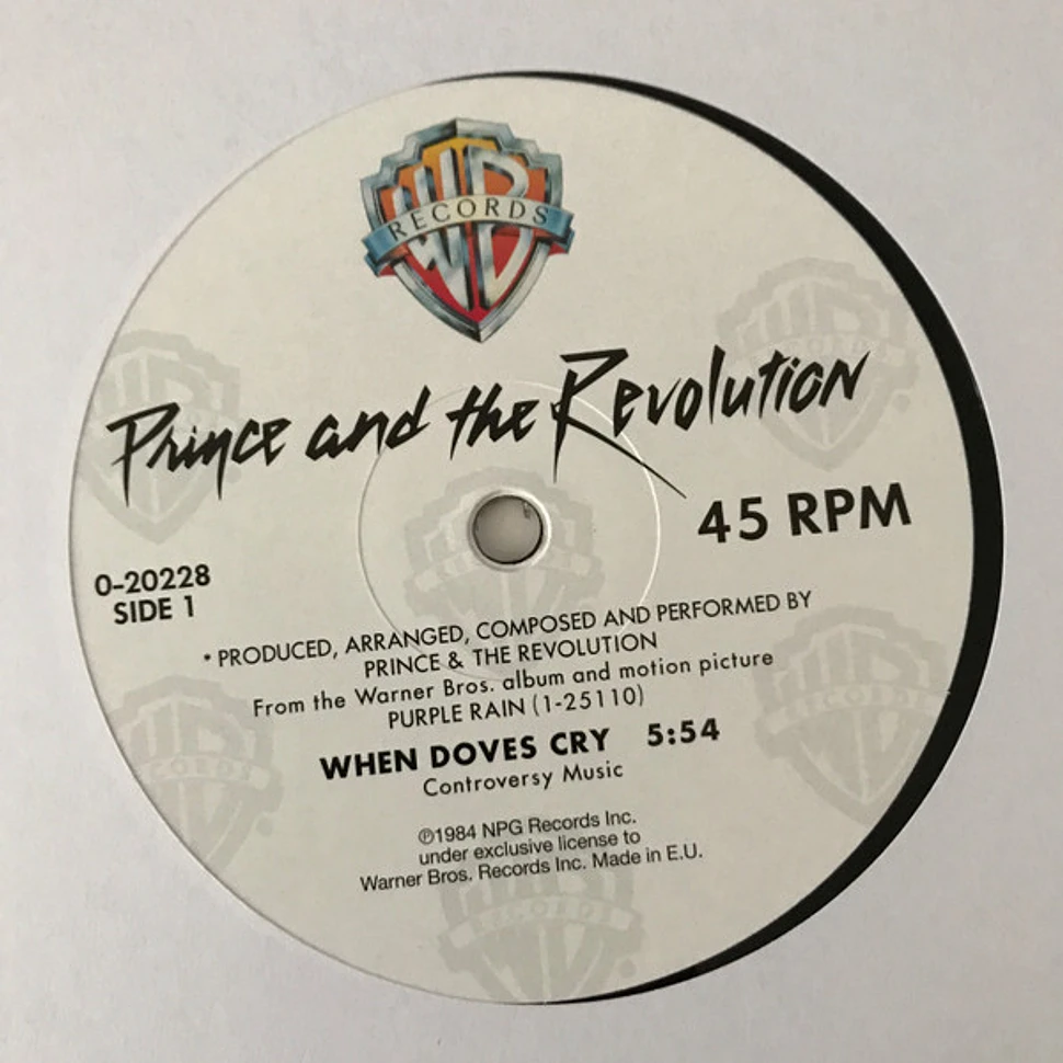 Prince And The Revolution - When Doves Cry - Vinyl 12" - 2017 - Reissue ...