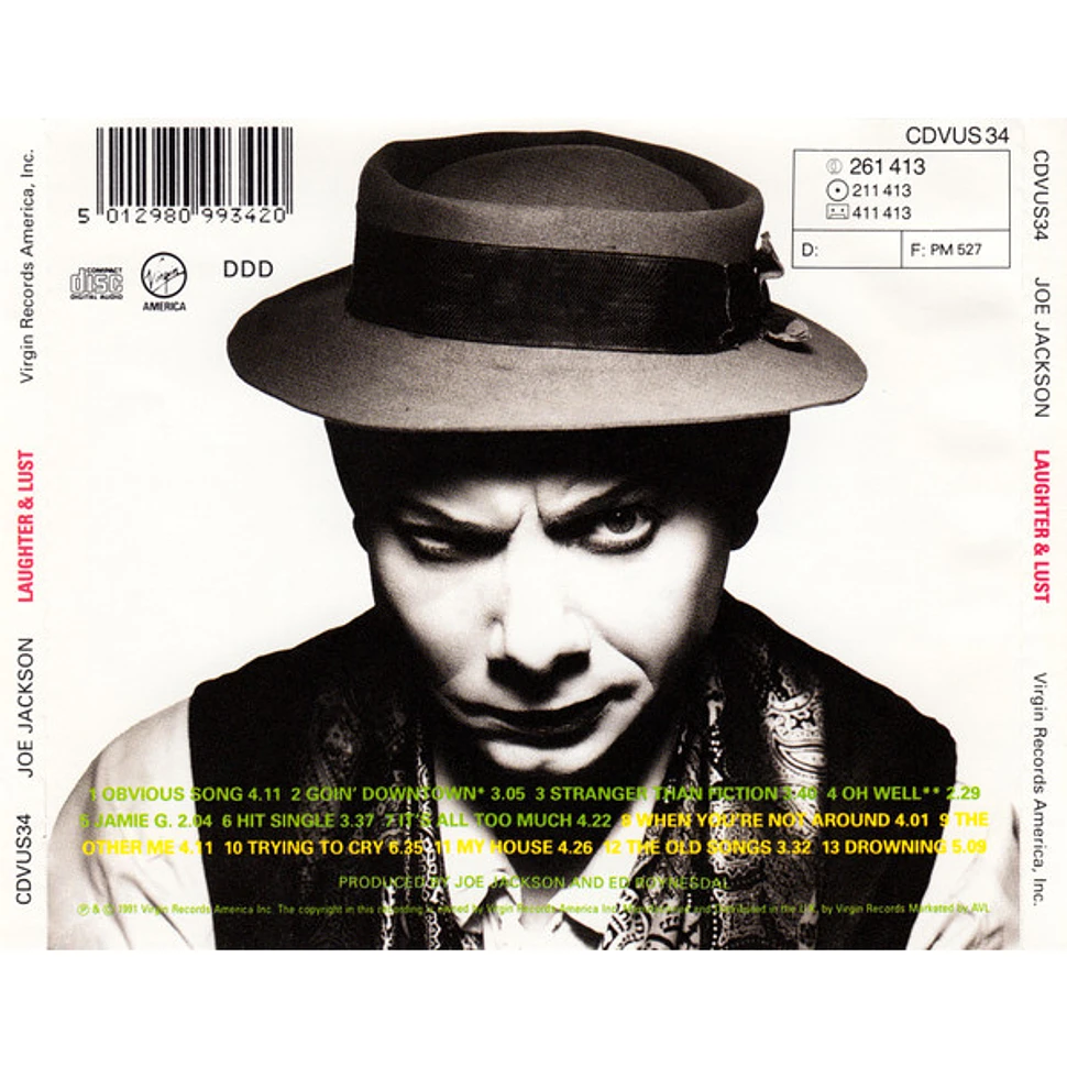 Joe Jackson - Laughter & Lust - CD - 1991 - EU - Original | HHV